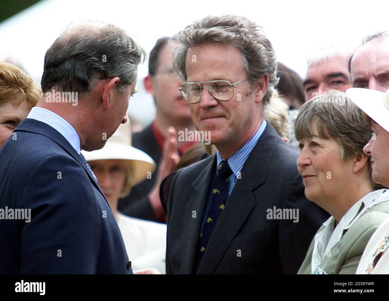The Prince of Wales (L) talking to John Restorick and his wife Rita ...