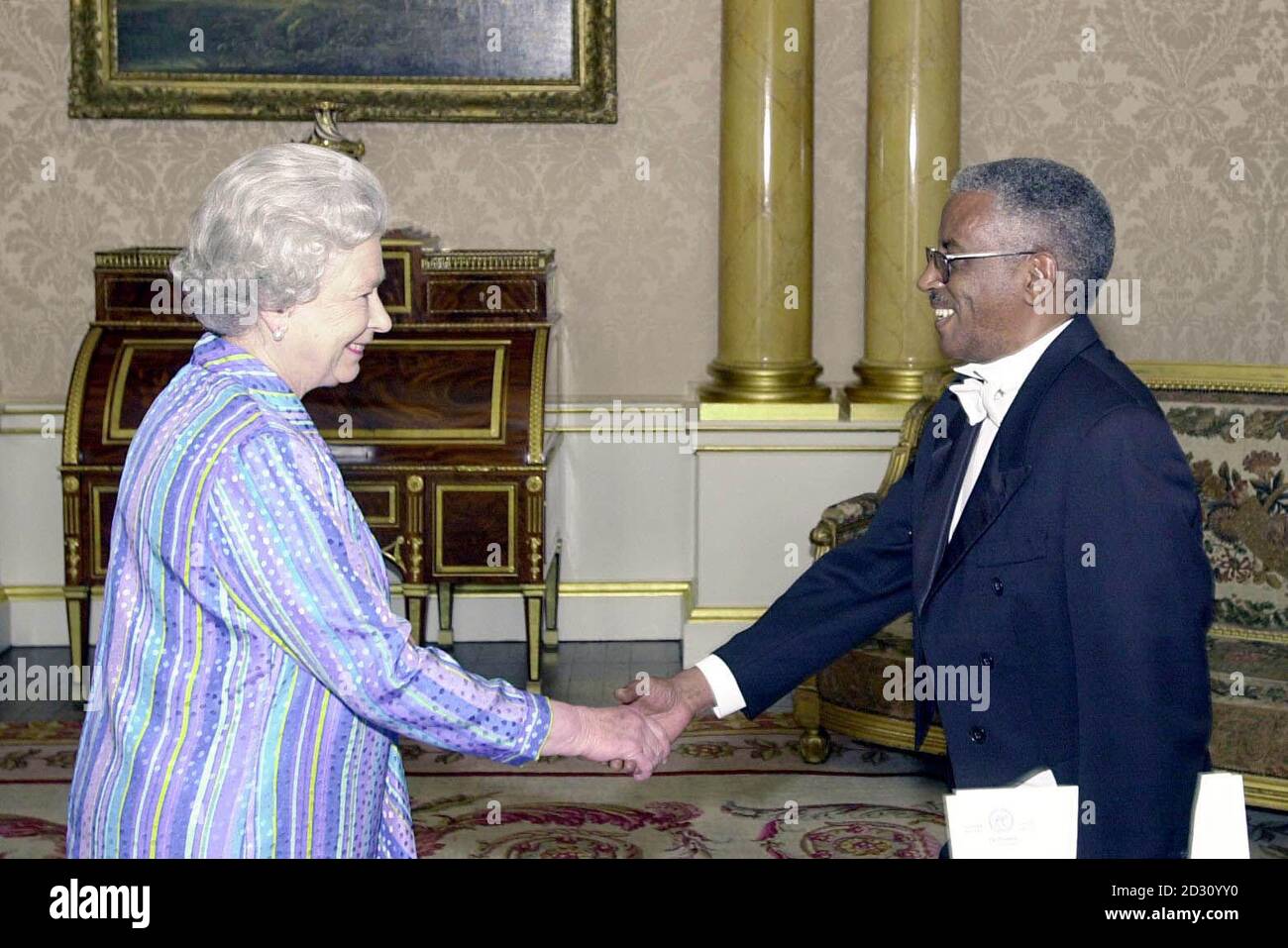 Queen Elizabeth II receives the Ambassador of Eritrea, Mr Ghirmai ...