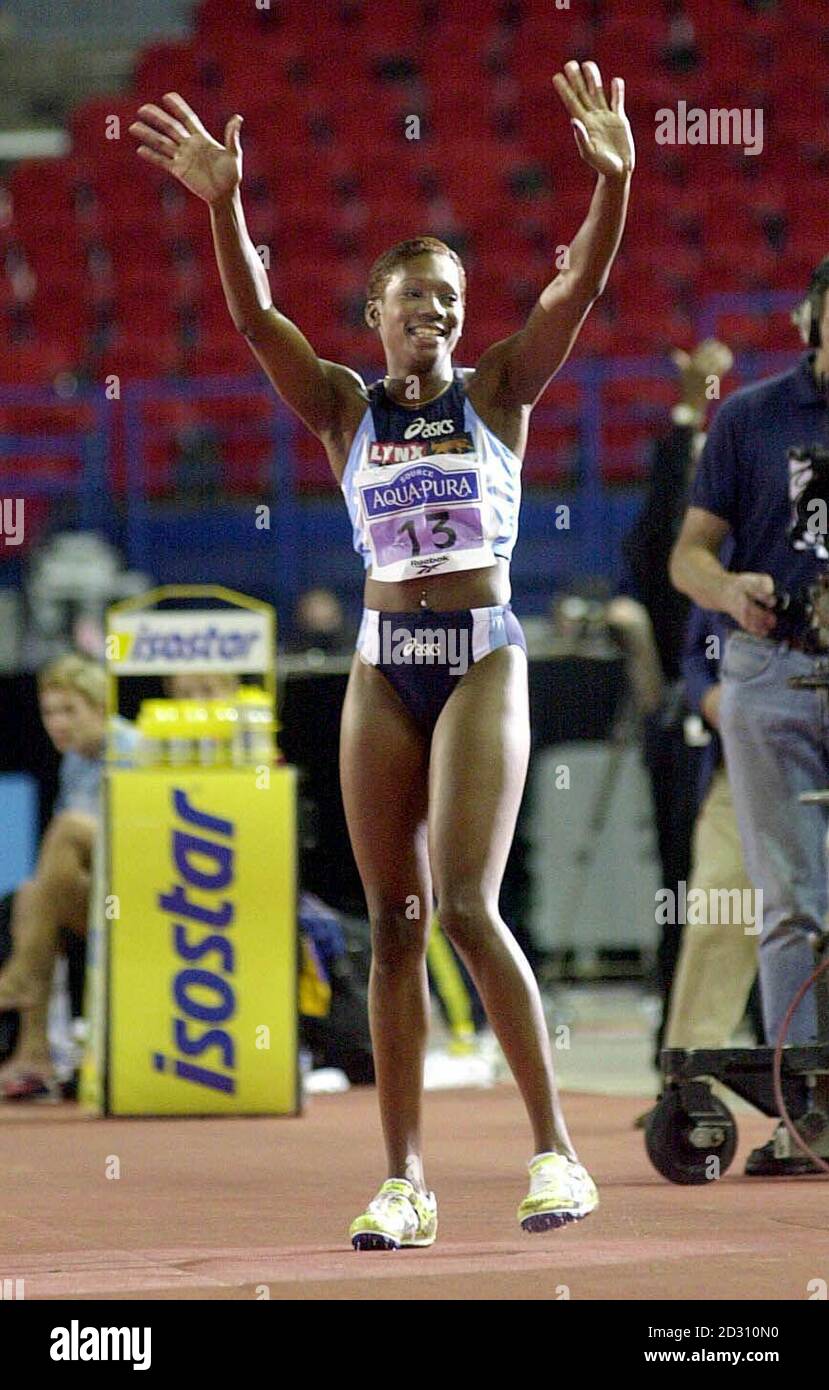 Triple jump world indoor record holder Ashia Hansen competes in the ...