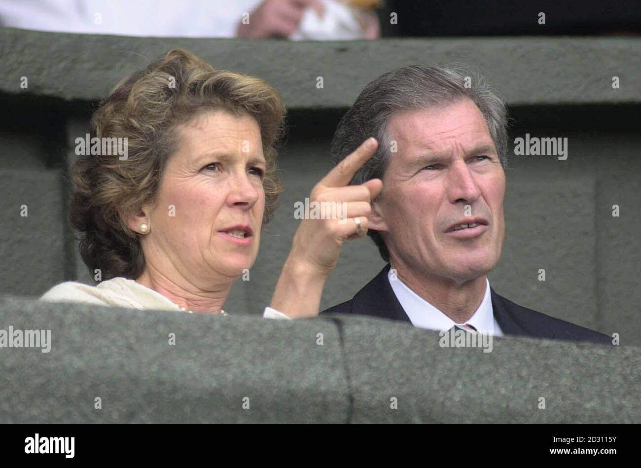Jane and Tony Henman, parents of Great Britain's Tim Henman watch him ...