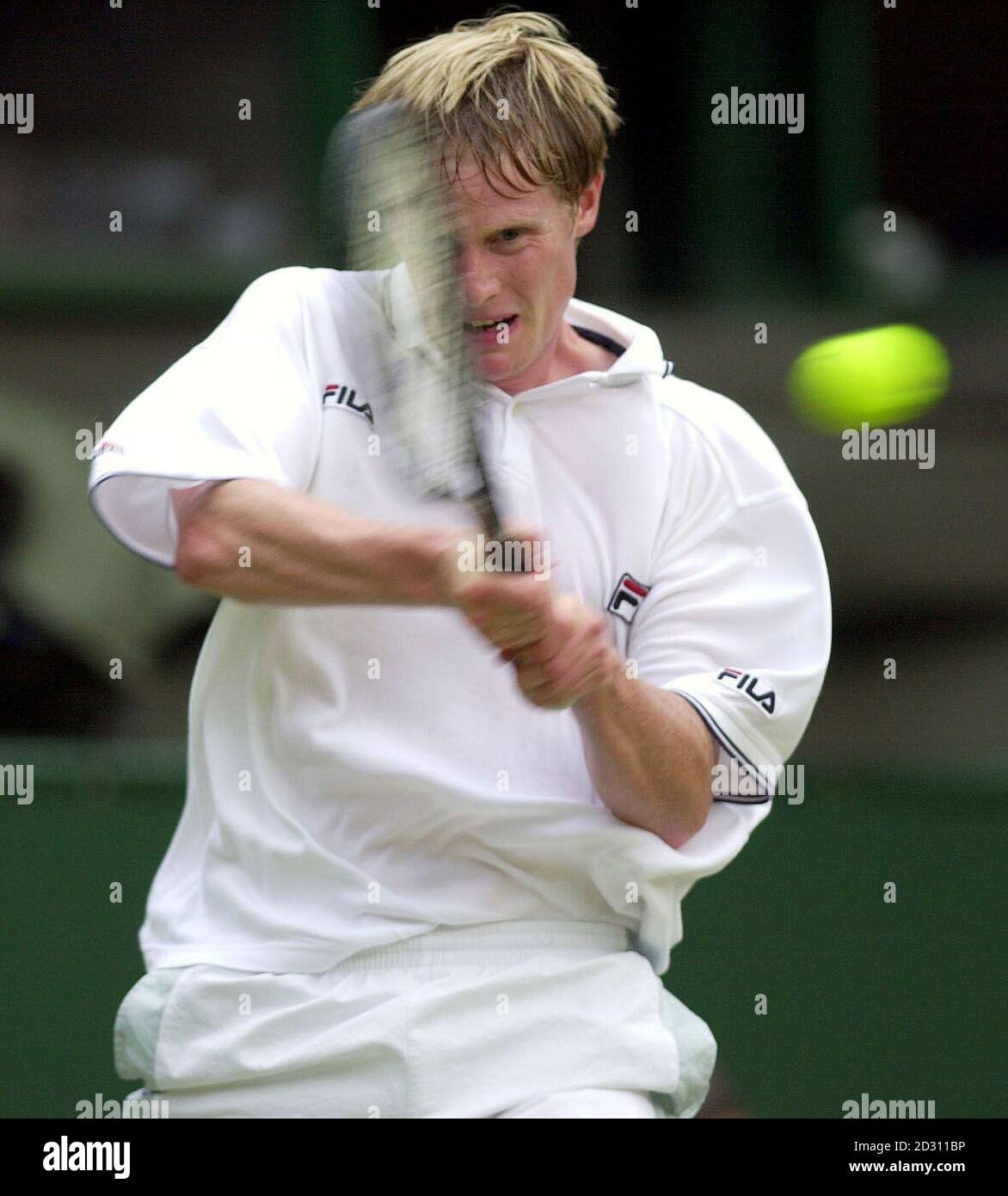 Christian vinck in action against thomas enqvist hi-res stock ...