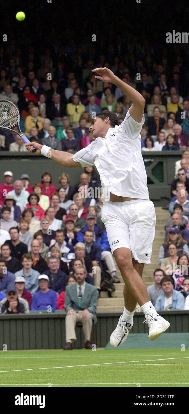 Andre agassi in action against mark philippoussis hi-res stock ...