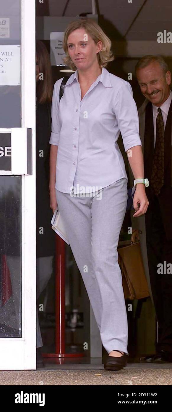 Air stewardess Tracey Reeves 28, at Hove Crown Court in West Sussex ...