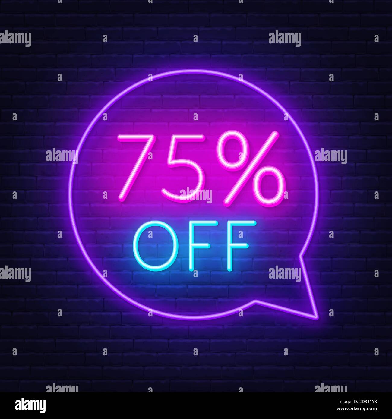 Percent sign blue neon icon hi-res stock photography and images - Alamy