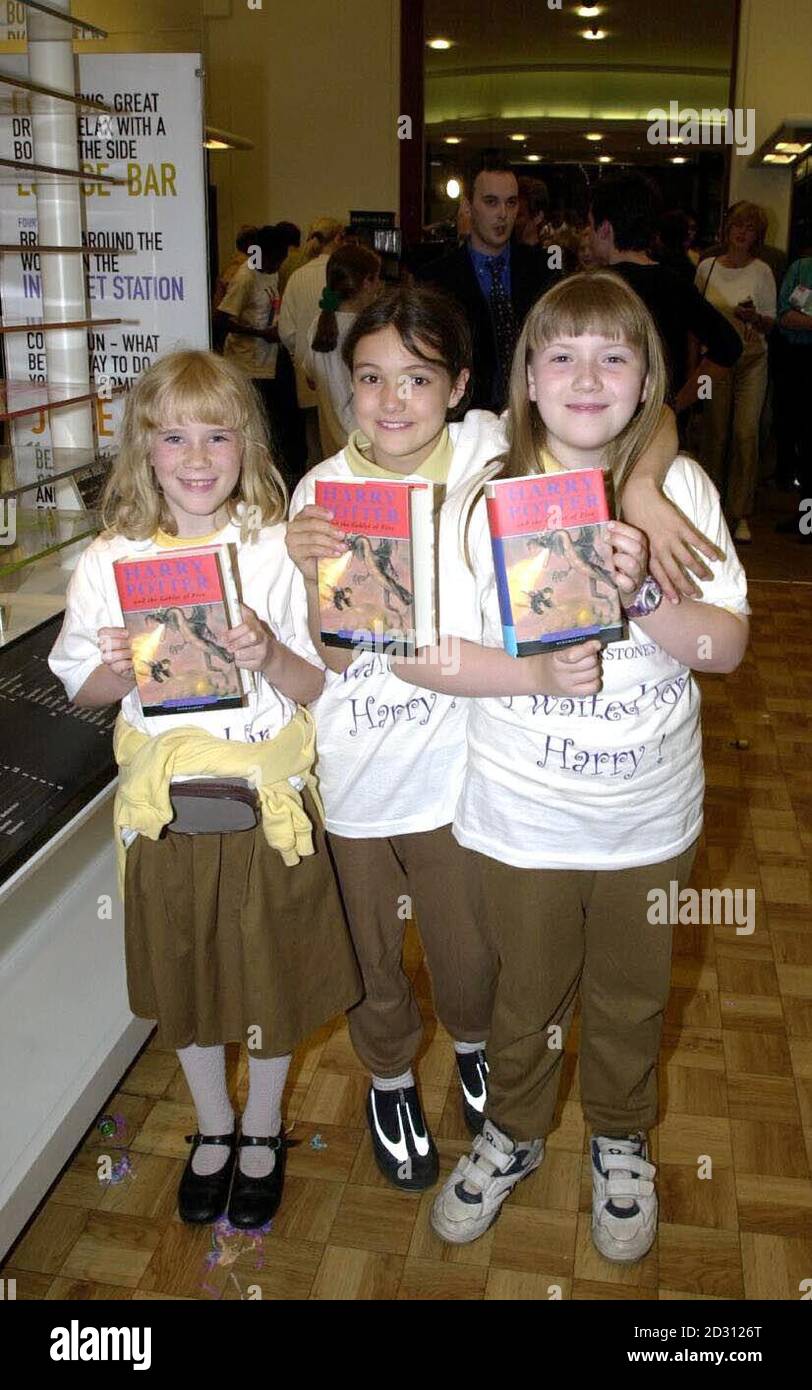 Nine-year-olds (left to right) Charlotte Parfitt, Holly Gilbertson and ...