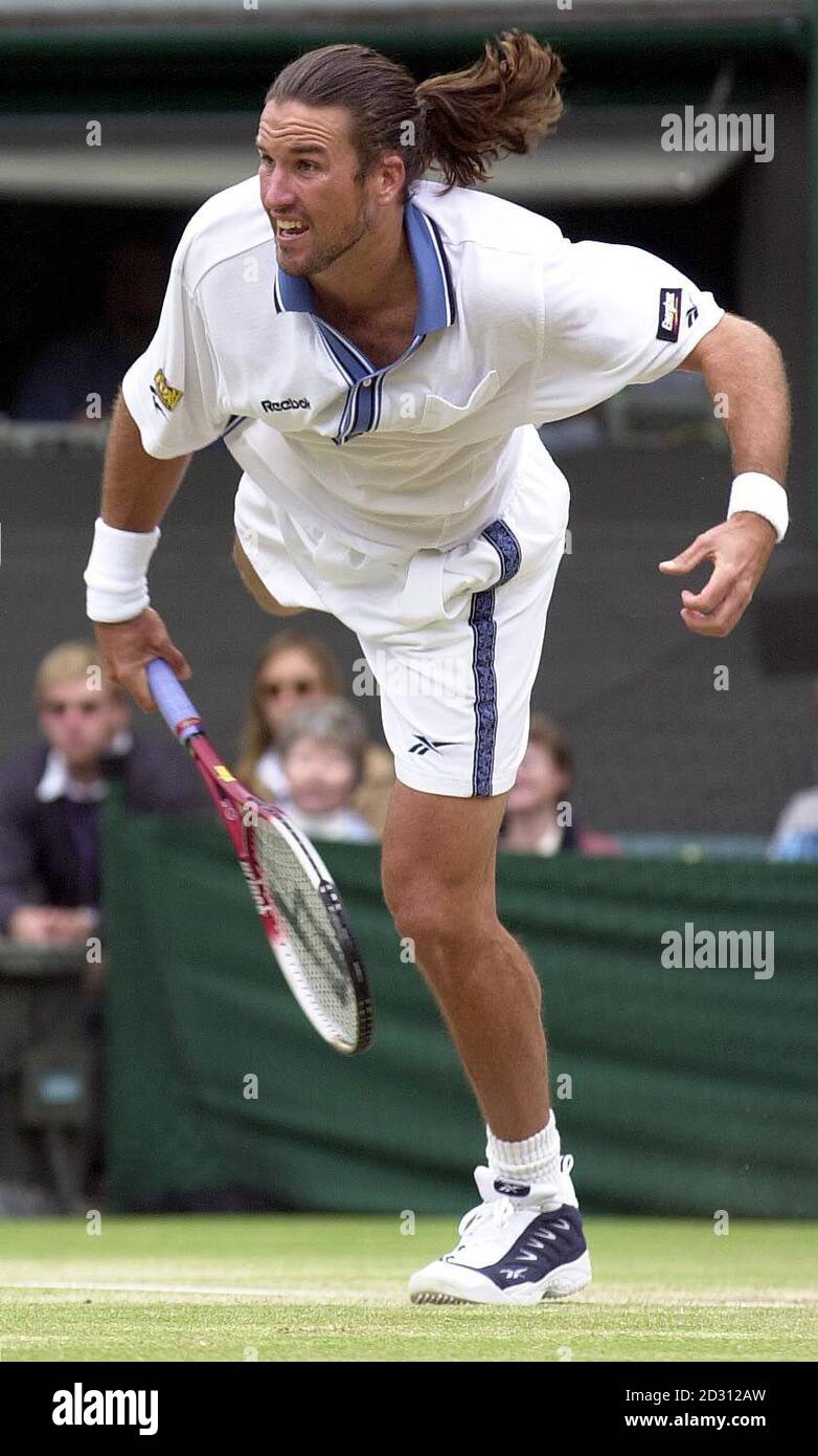 NO COMMERCIAL USE : Pat Rafter of Australia in action against America's ...