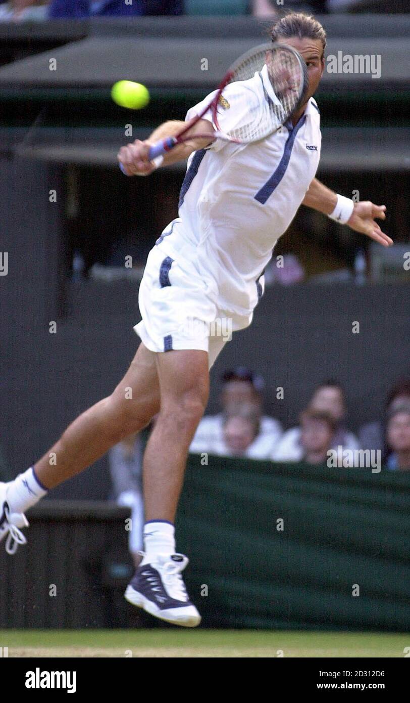 NO COMMERCIAL USE: Pat Rafter of Australia in action against America's ...