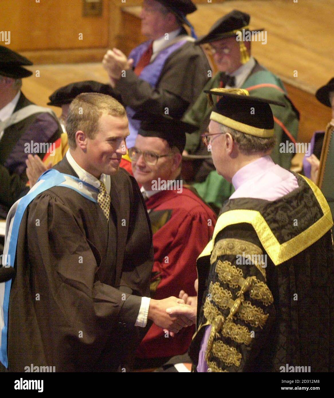 The Princess Royal's son Peter Phillips receives his degree at a ...