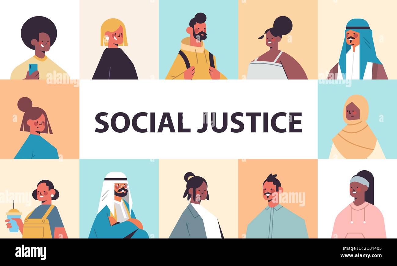 srt mix race people avatars racial equality social justice stop ...