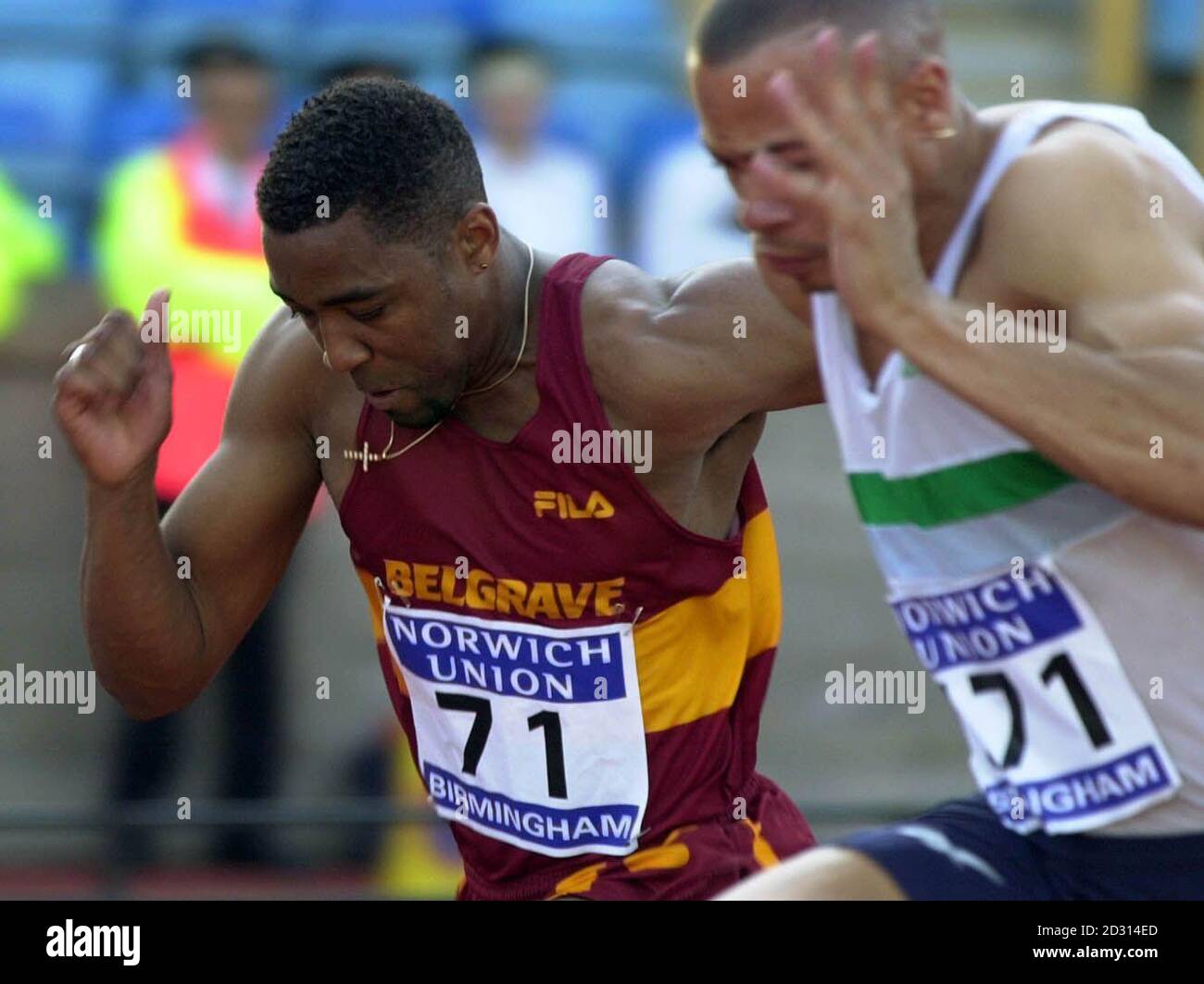 Sprinter Darren Campbell (left) during the 100m heats of the Olympic ...