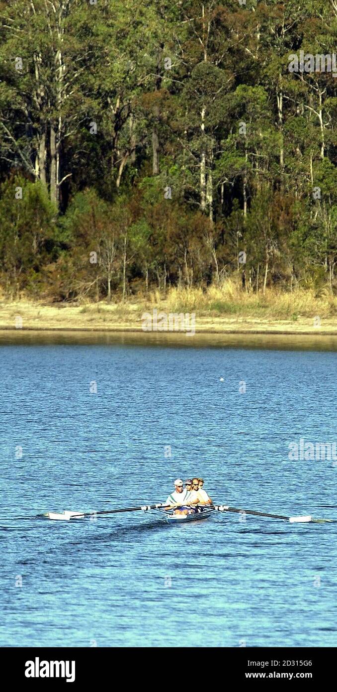 The UK Coxless Four rowing team (from front) Matthew Pinsent, Tim ...
