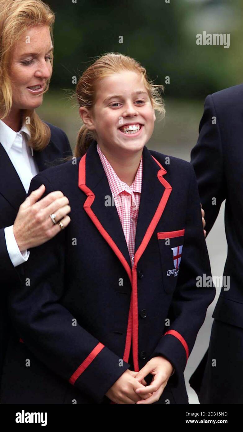 Princess Beatrice arrives for her first day at St George's School in ...
