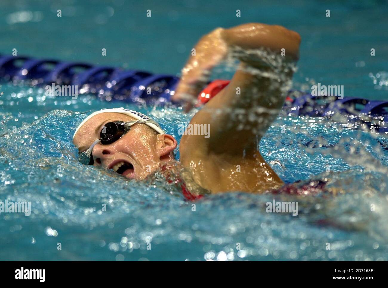 Great Britain swimmer Alison Sheppard during a practice session at the ...