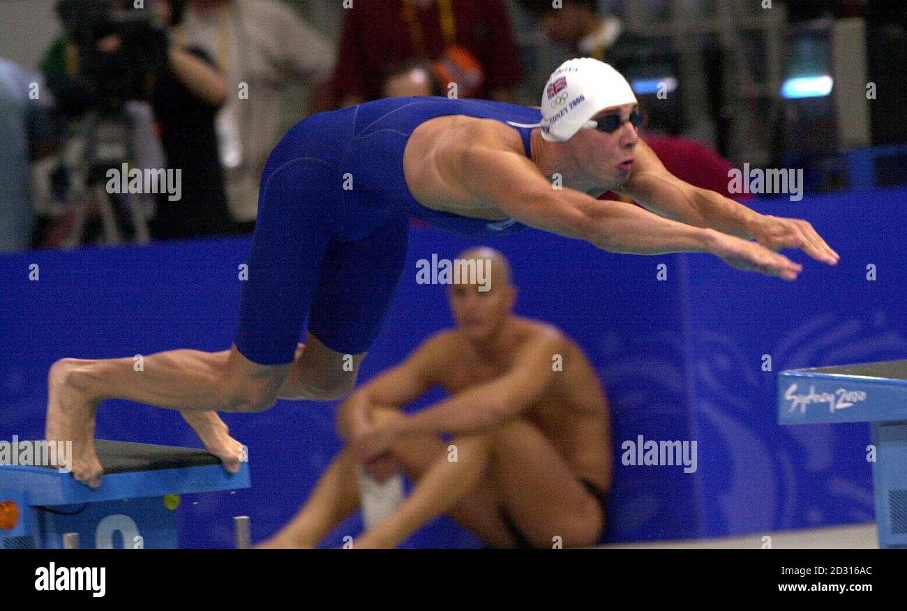 Losing semi-finalist Darren Mew sets off in the 100m breaststroke at ...