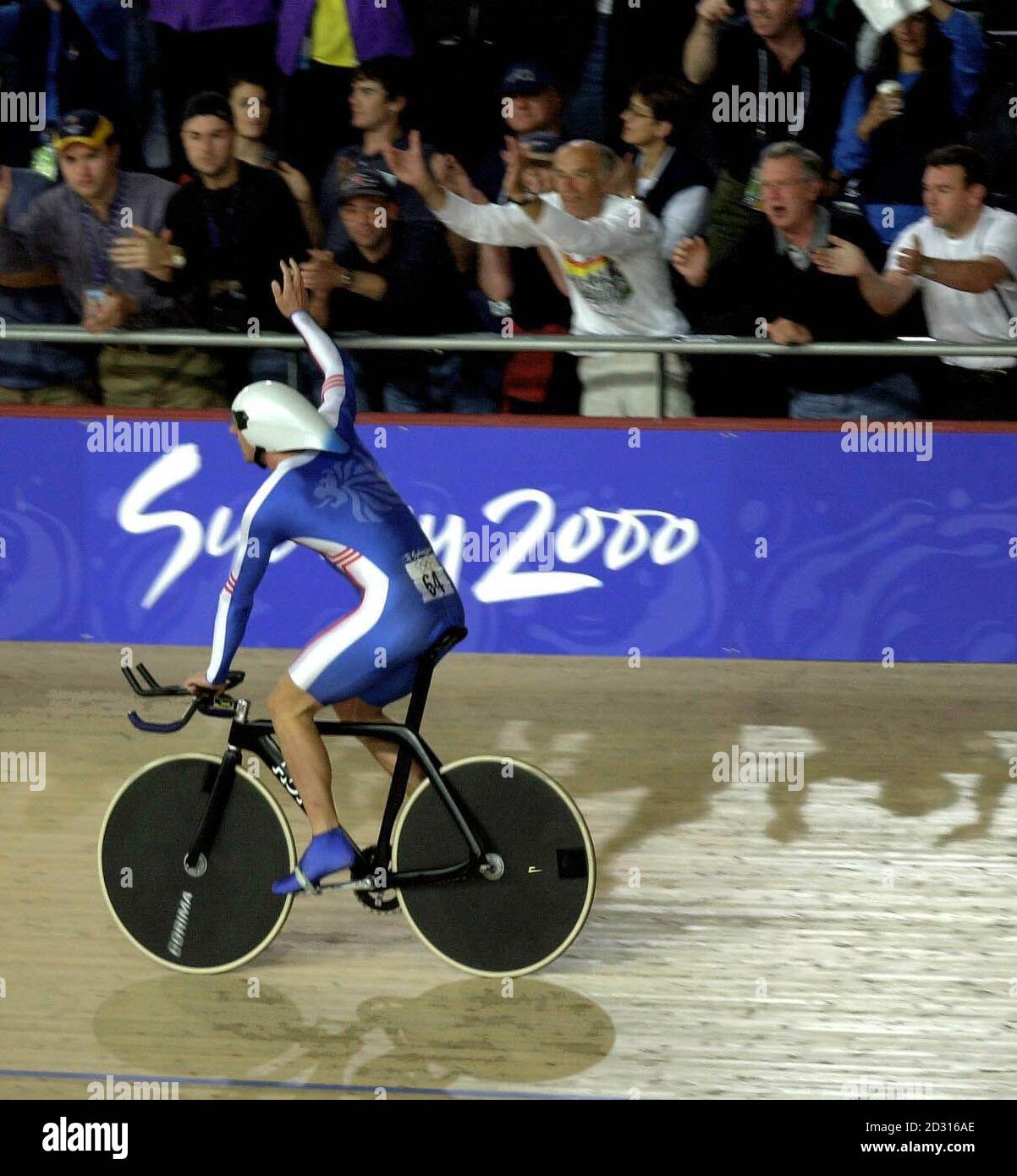 Great Britain cyclist Jason Queally celebrates winning the Olympic Gold ...