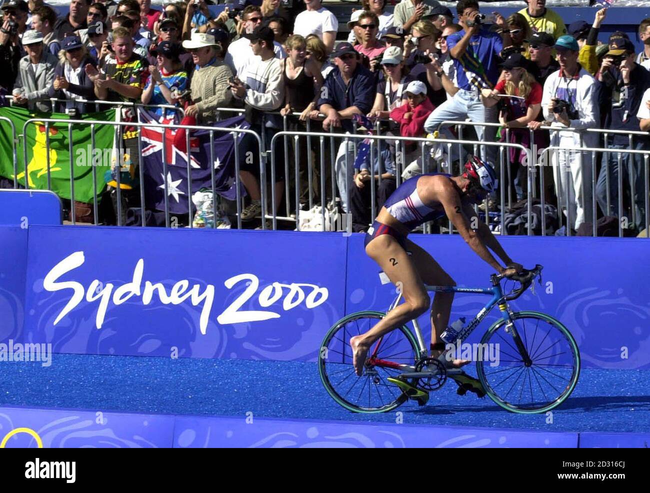 Great Britain's Simon Lessing in action during the Men's Triathlon at the Olympic Games in ...
