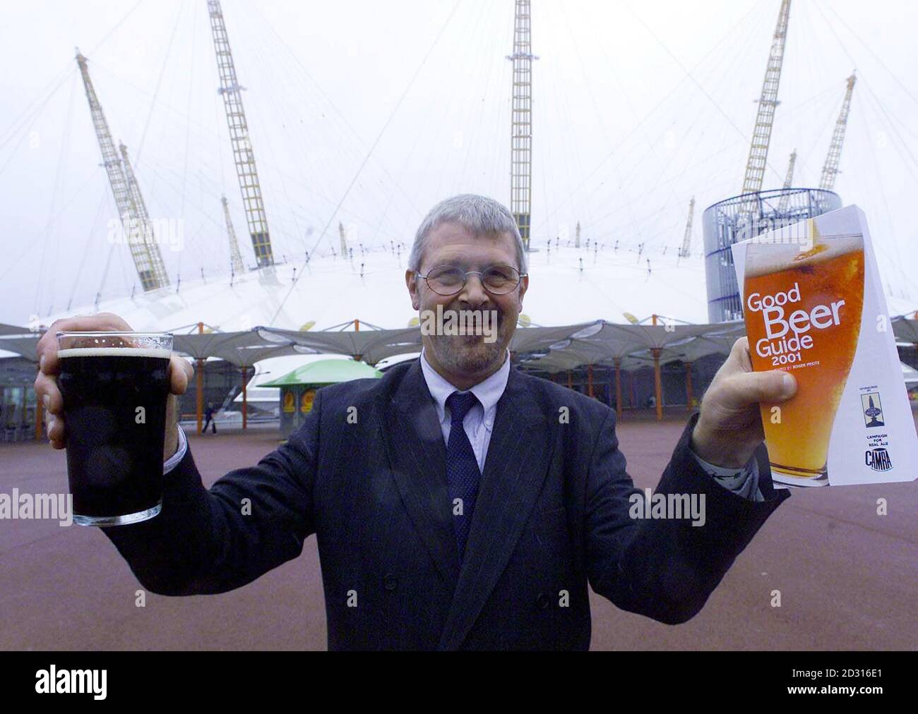 Roger Protz, editor of the Good Beer Guide, launches the 2001issue of ...