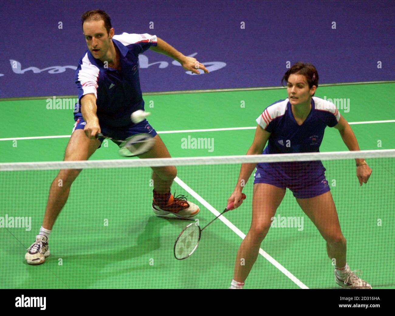 Great Britain's Joanne Goode and Simon Archer in action during their ...