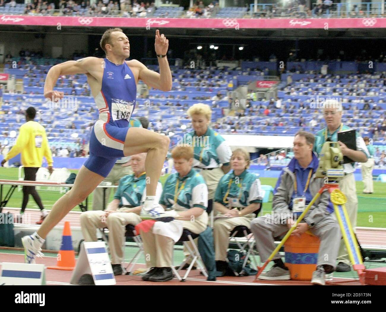 Great Britain's Dean Macey in action during the Long Jump section of ...