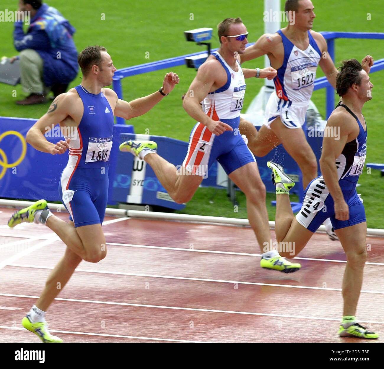Great Britain's Dean Macey (left) in action during the 100m section of ...