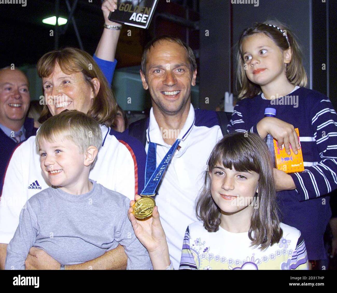 Rower Steve Redgrave returns from the Sydney Olympics with his fifth ...