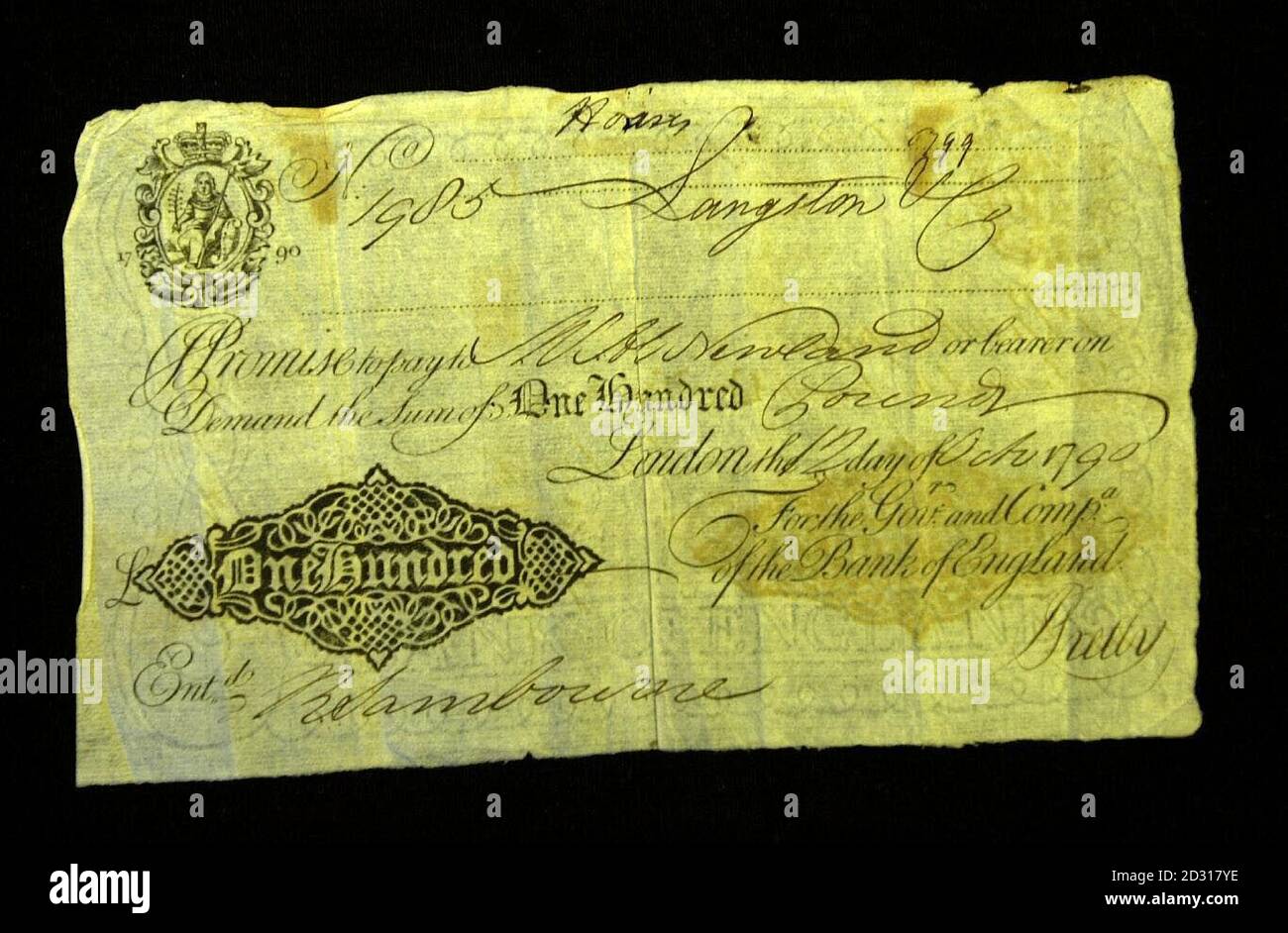 100 pound note hi-res stock photography and images - Alamy