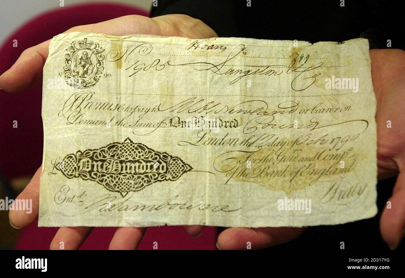 100 pound note hi-res stock photography and images - Alamy