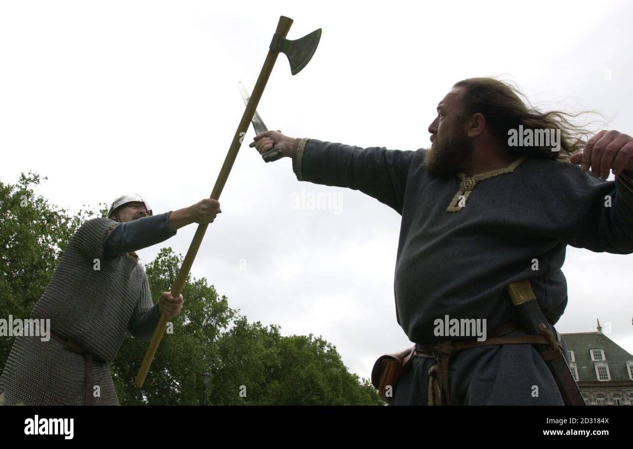 Bryan Betts from Brentford (left) and Peter Campbell from Rochdale re ...
