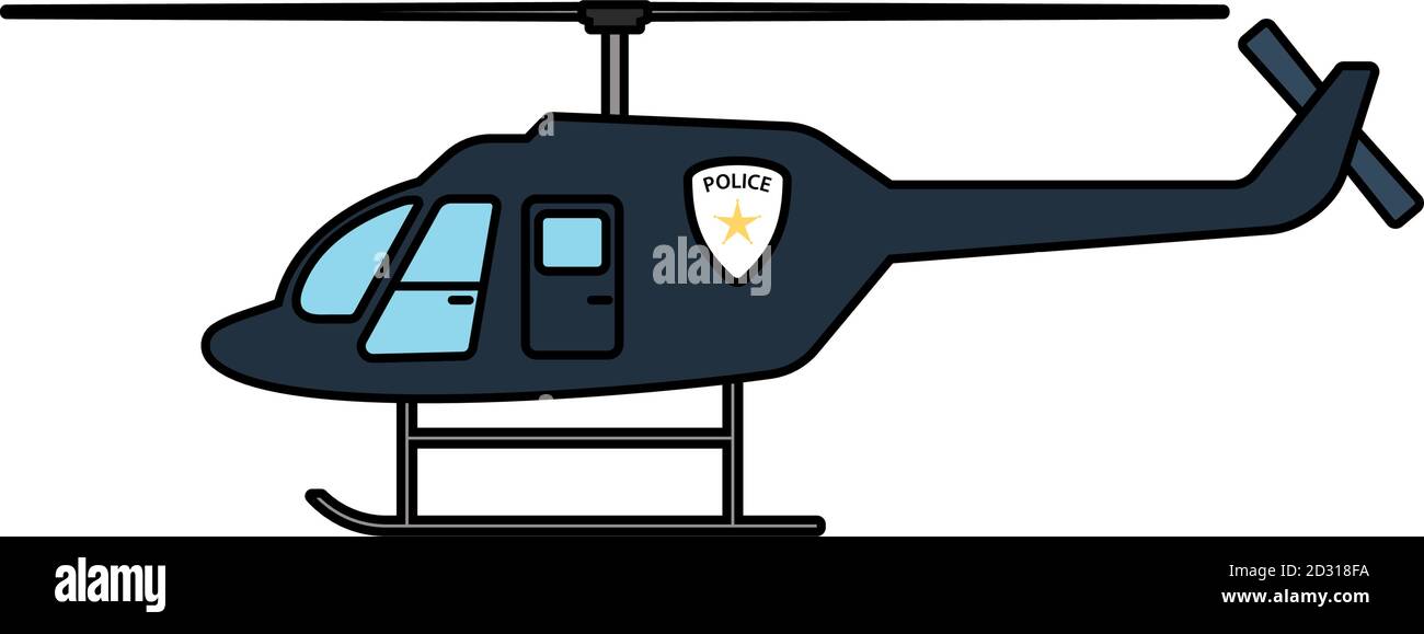 Police Helicopter Cartoon