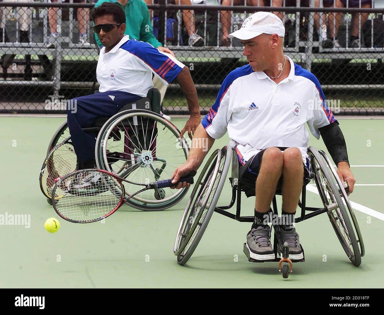 Great Britain's men's doubles pair Simon Hatt (right) and Jayant Mistry ...
