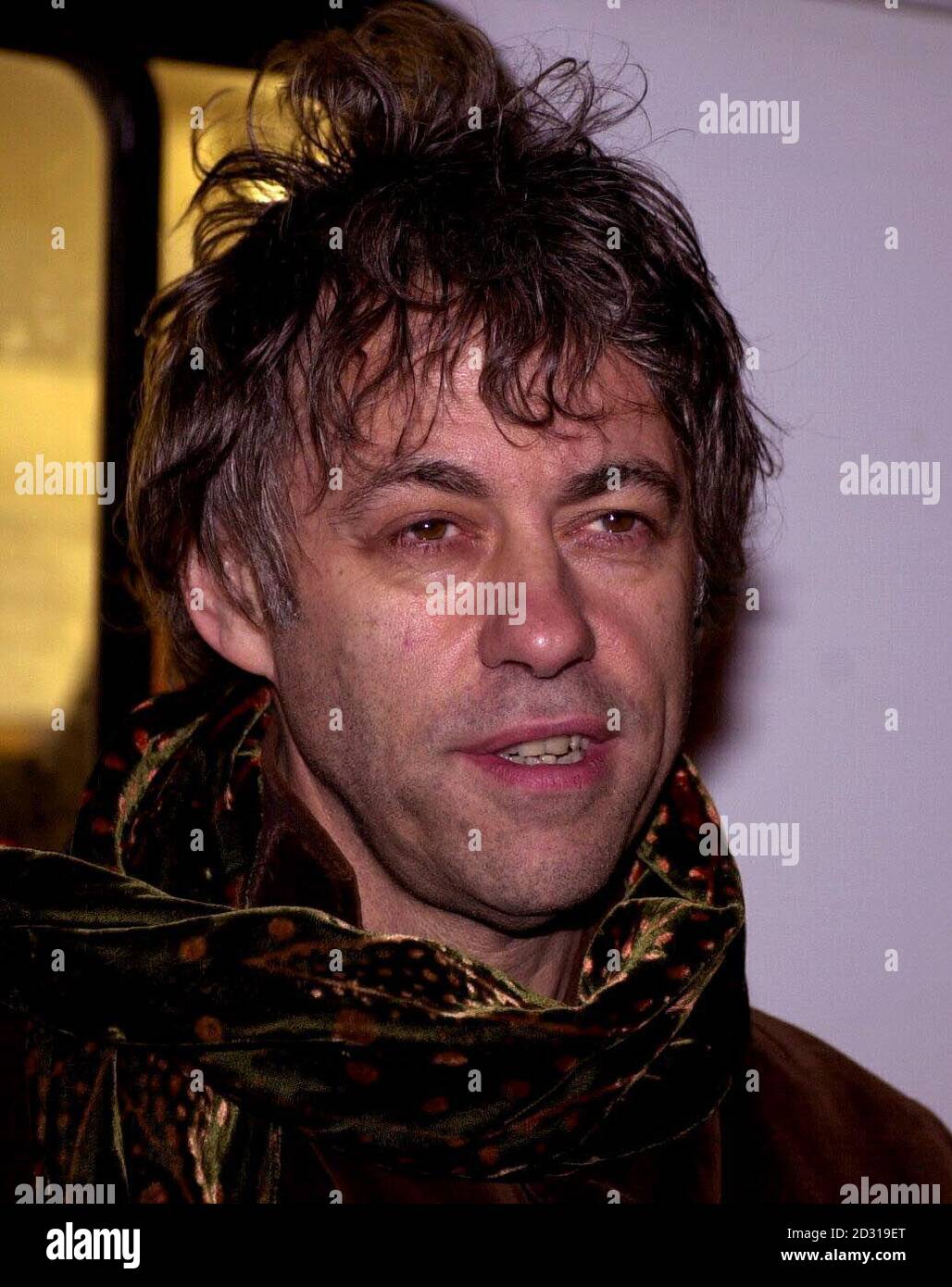 Singer Sir Bob Geldof arriving at Wembley Stadium for the AXA Final ...