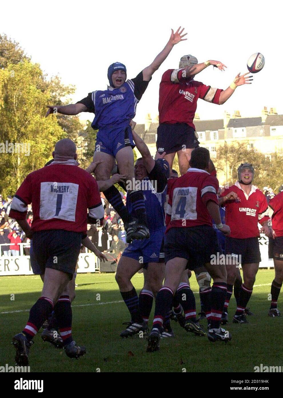 A line out during the Tetley's Bitter Cup Fourth round between Bath v ...
