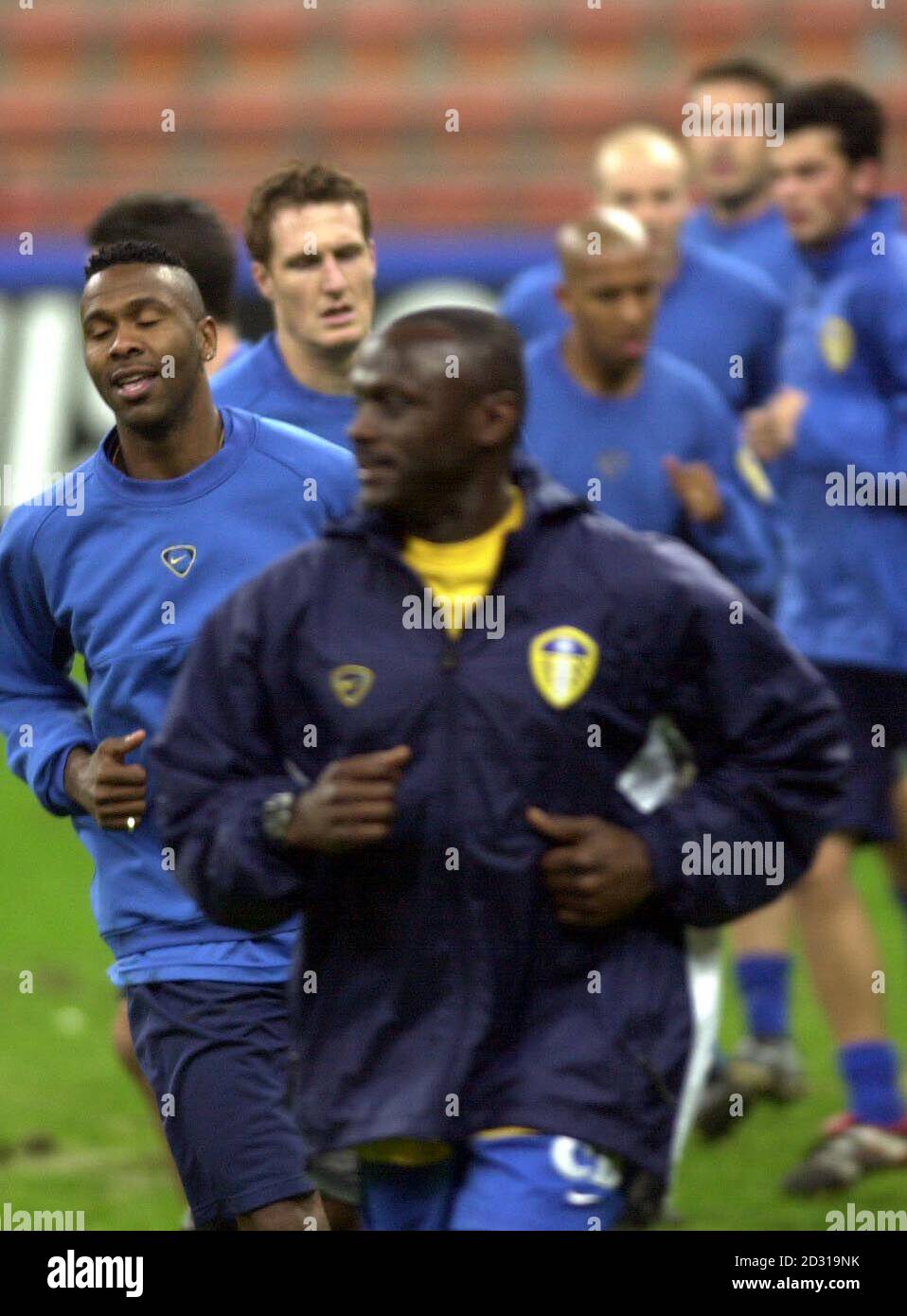 Leeds United Captain Lucas Radebe (left) looks happy to be back after ...