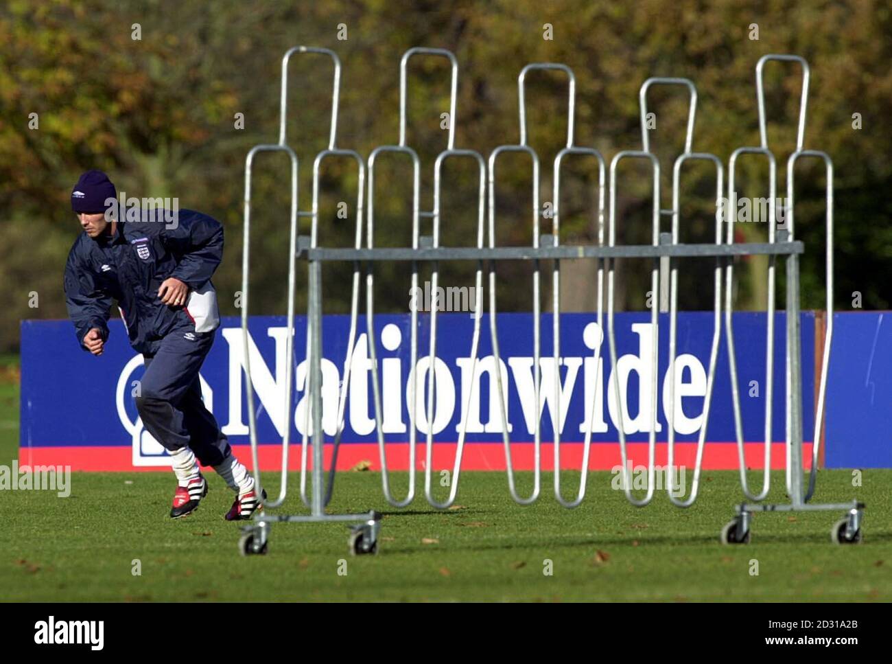 England captain david beckham prepares to take a free kick hi-res stock ...