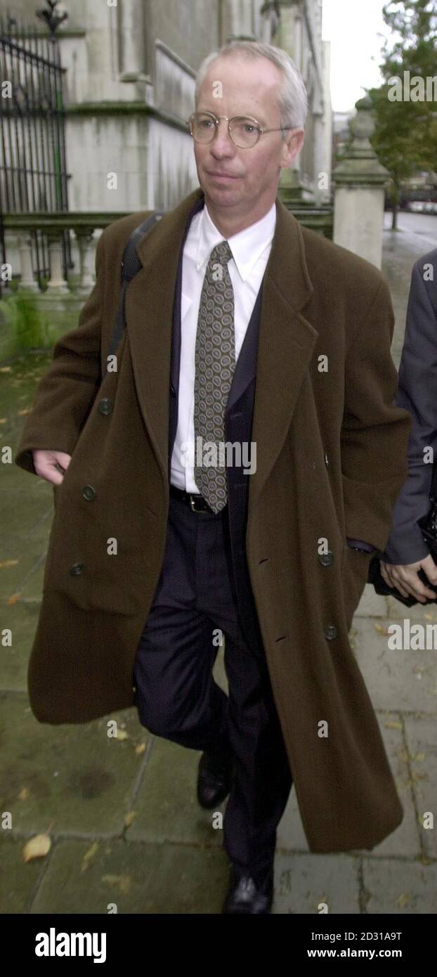 Mr Andrew Haydon leaves the High Court, London, where he is attending ...