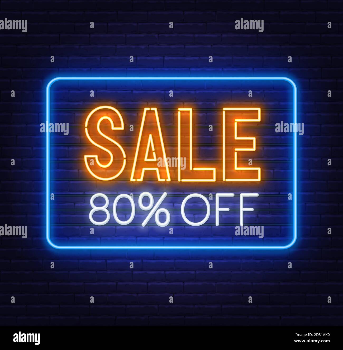 Neon 80 off sale banner sign hi-res stock photography and images - Alamy