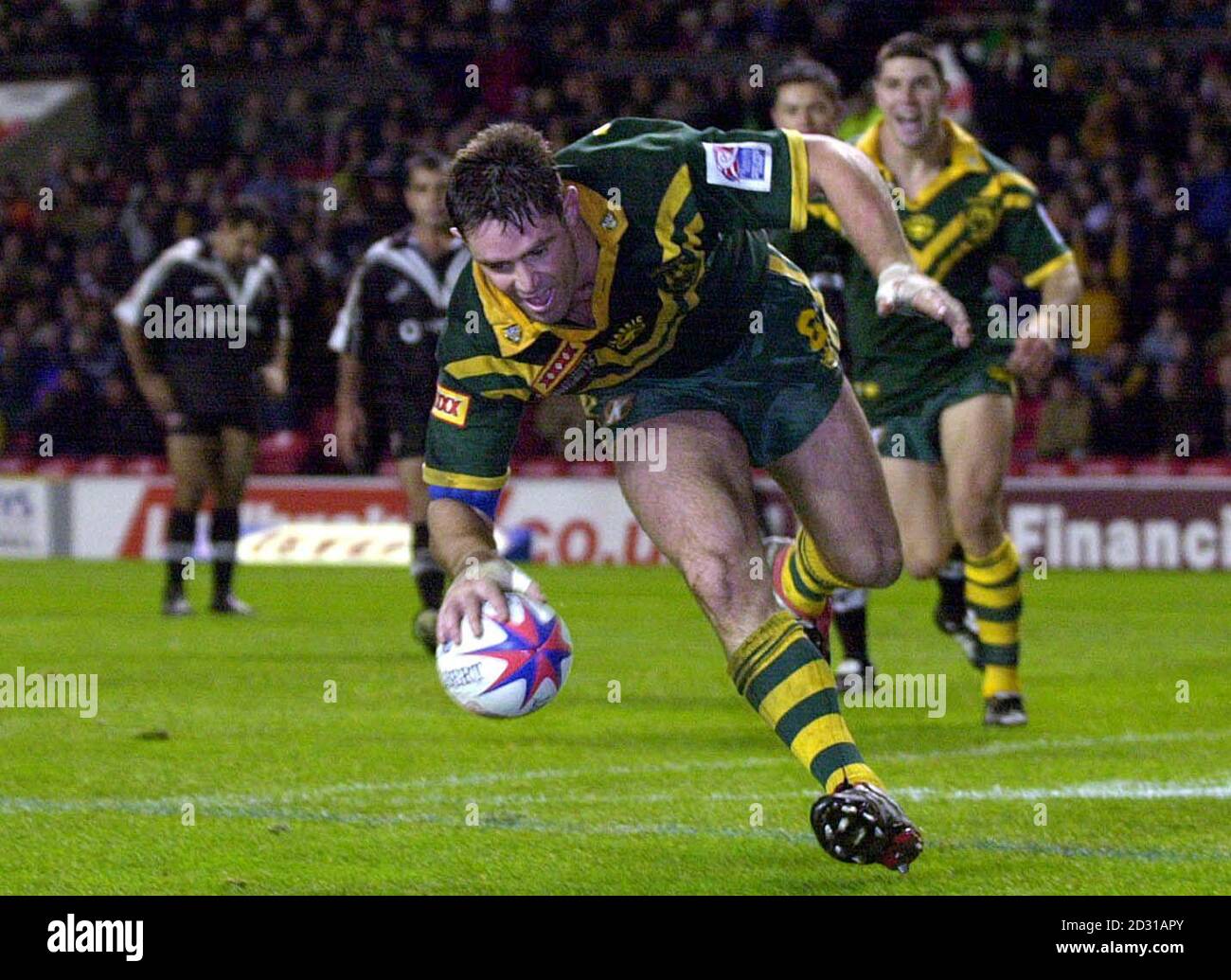 Australias captain brad fittler scores hi-res stock photography and ...