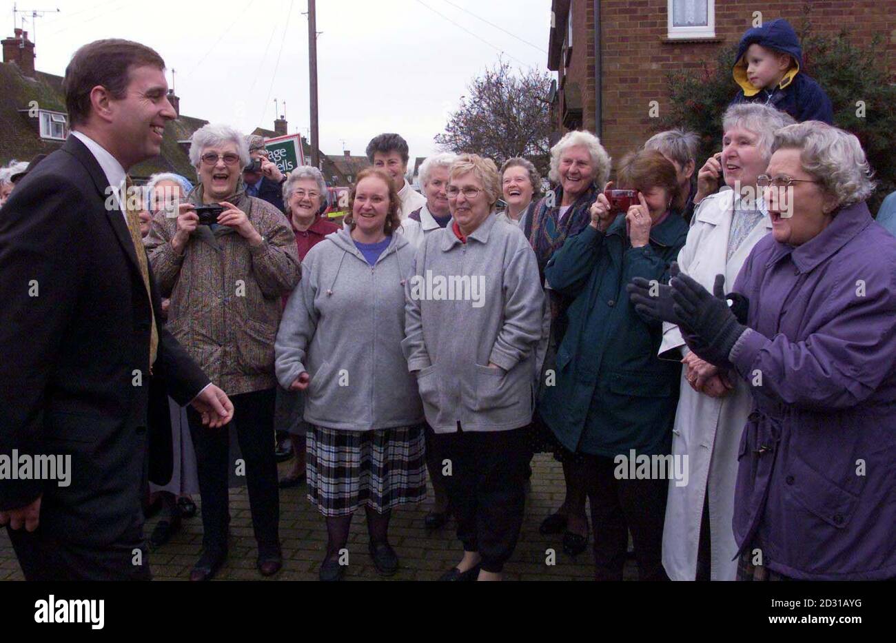 Where the duke viewed flood damage in the village hi-res stock ...