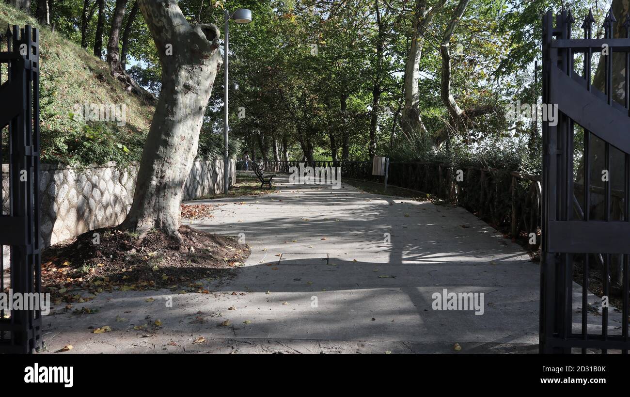 Nusco - Entrata del Parco Castello Stock Photo - Alamy