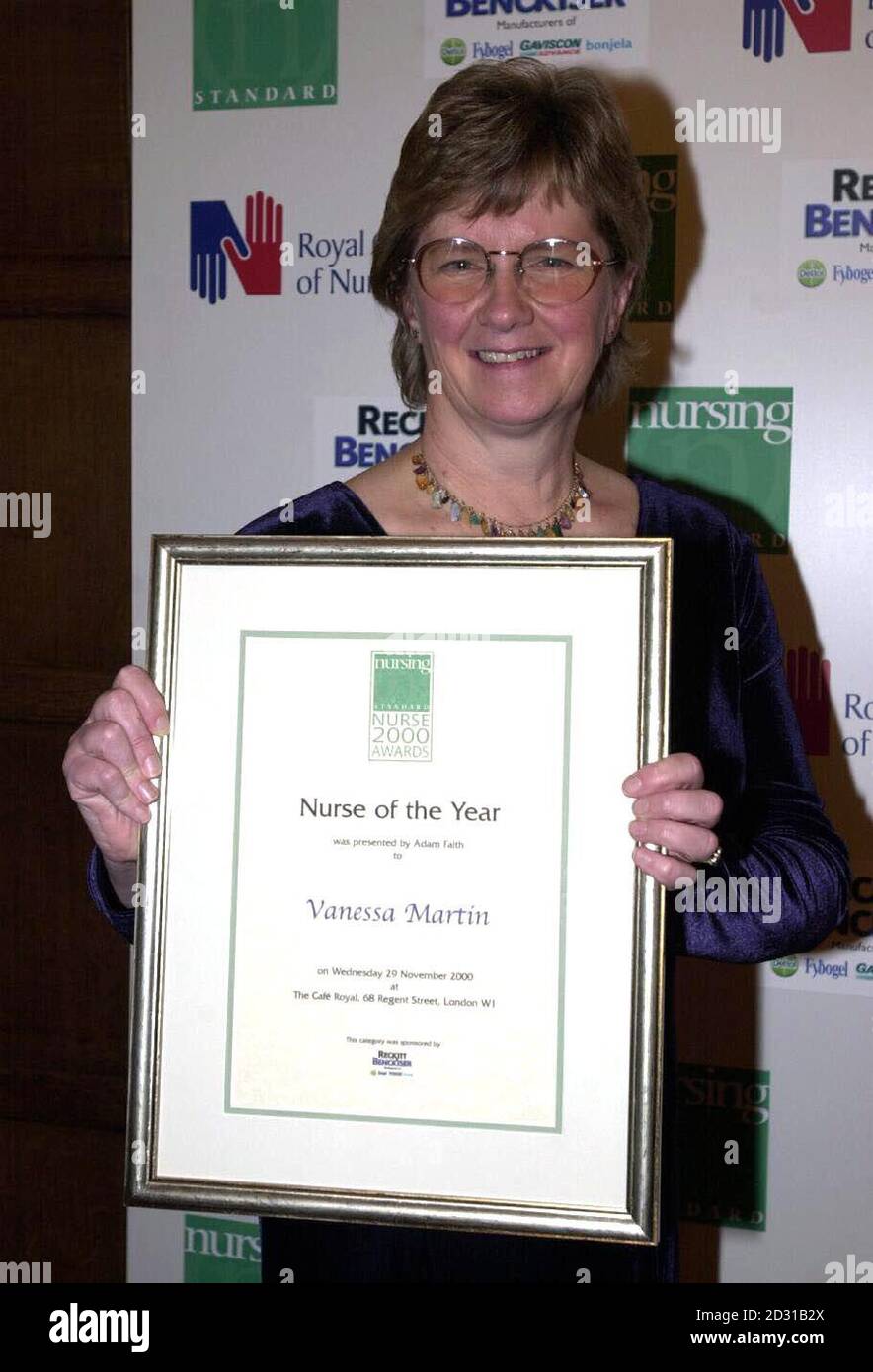 Vanessa Martin from Nottingham after being named Nurse of the Year at a ...