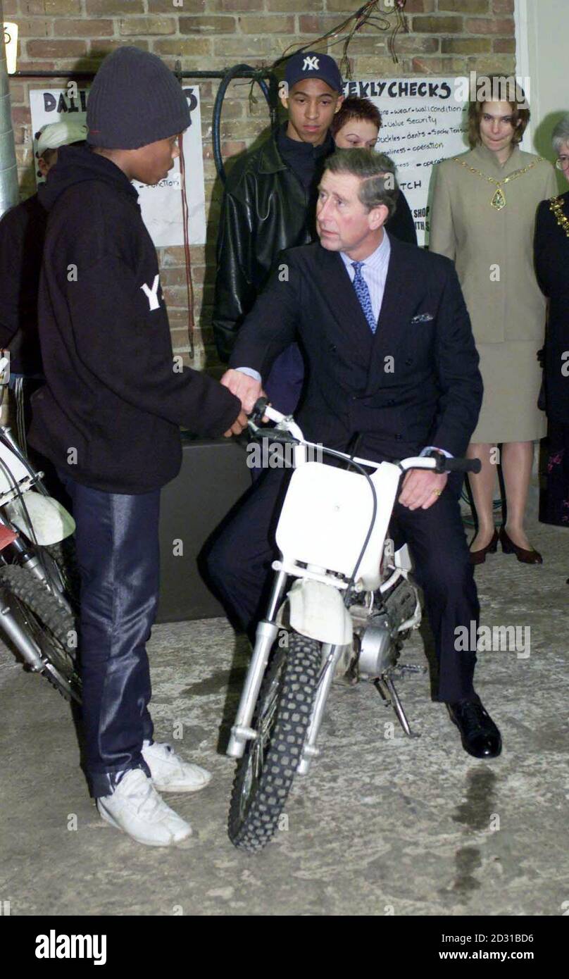Prince Charles talks to Dominic Griffiths, aged 15, at the Wayside ...