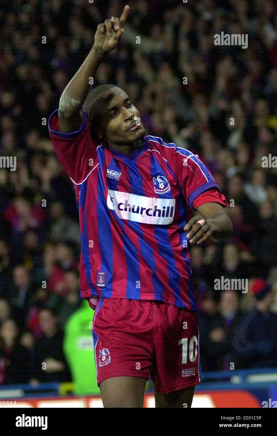 Crystal palace striker clinton morrison celebrates hi-res stock ...