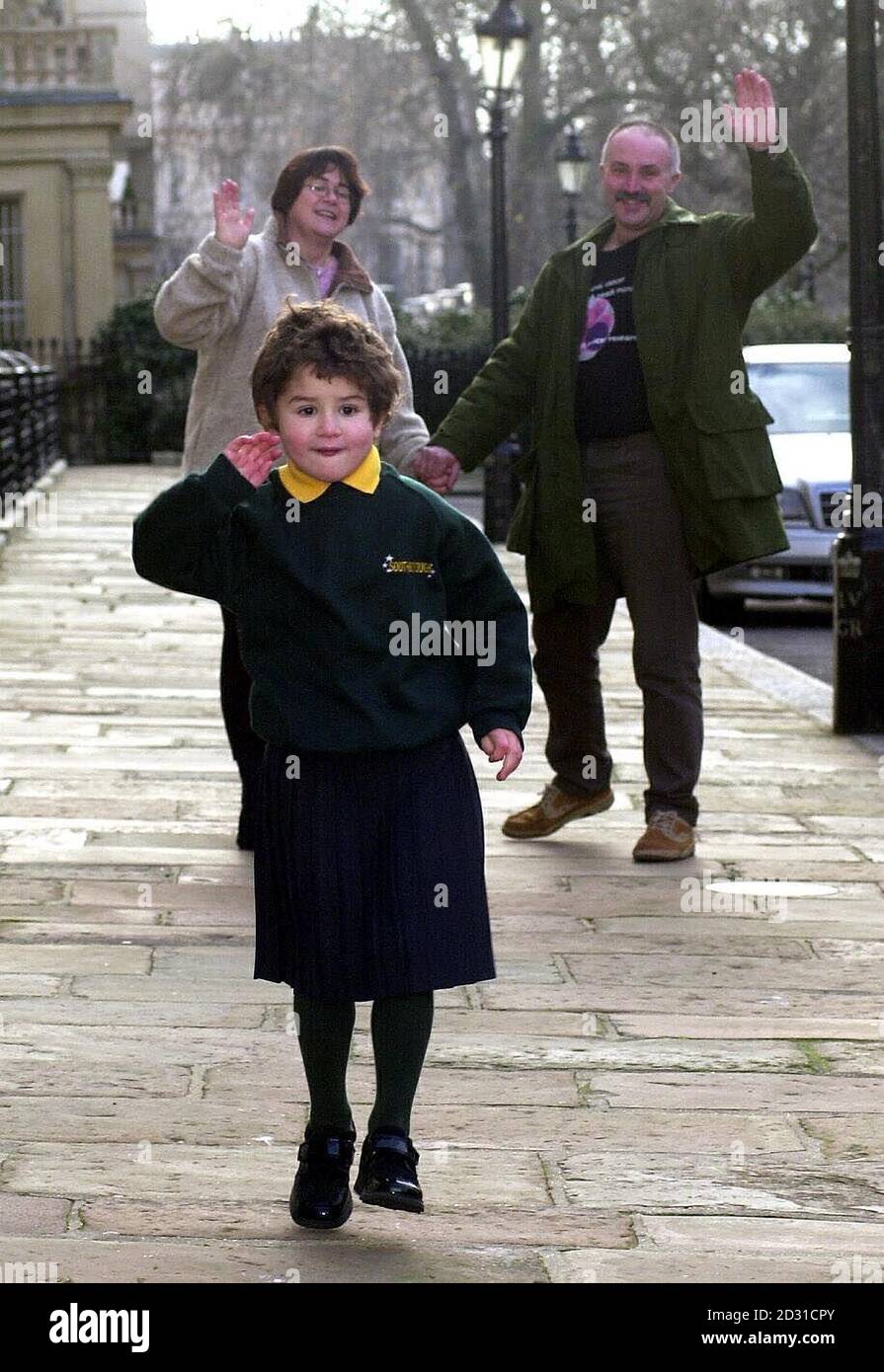 Charlotte Cook, aged 4, and her parents Clive and Debbie, from Bromley ...