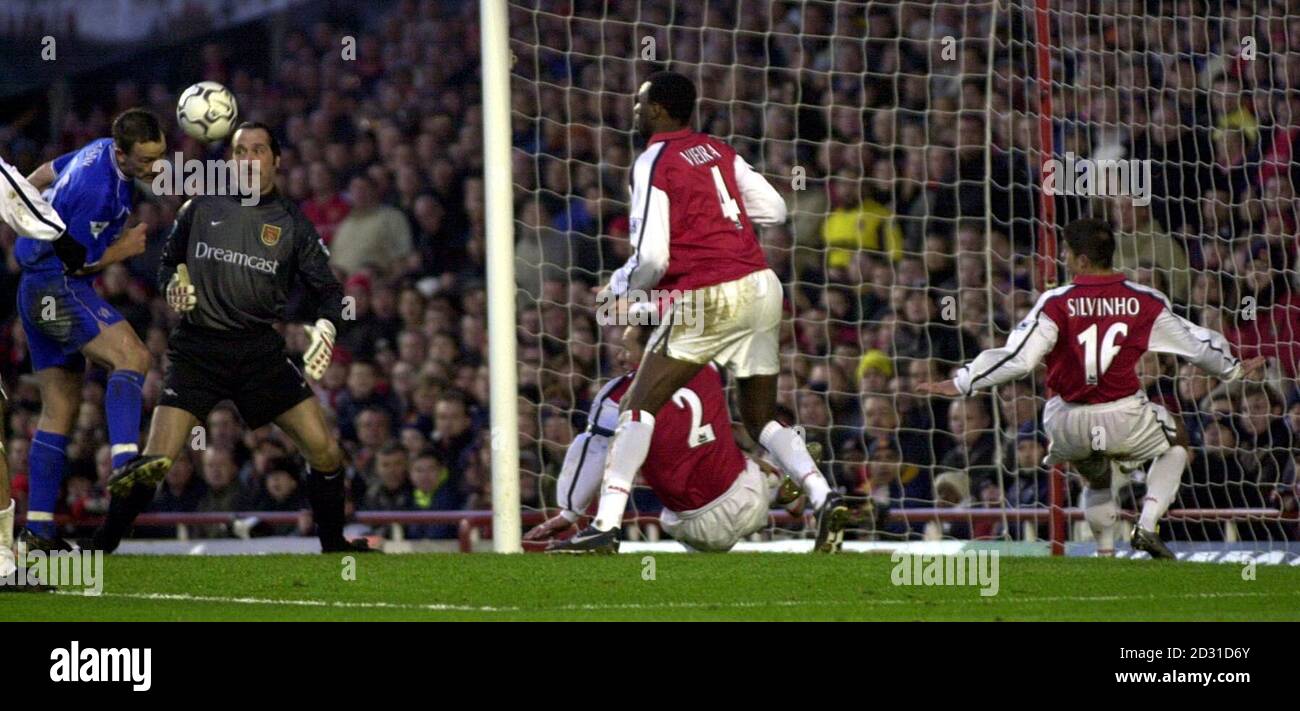 Football action scoring david seaman hi-res stock photography and ...