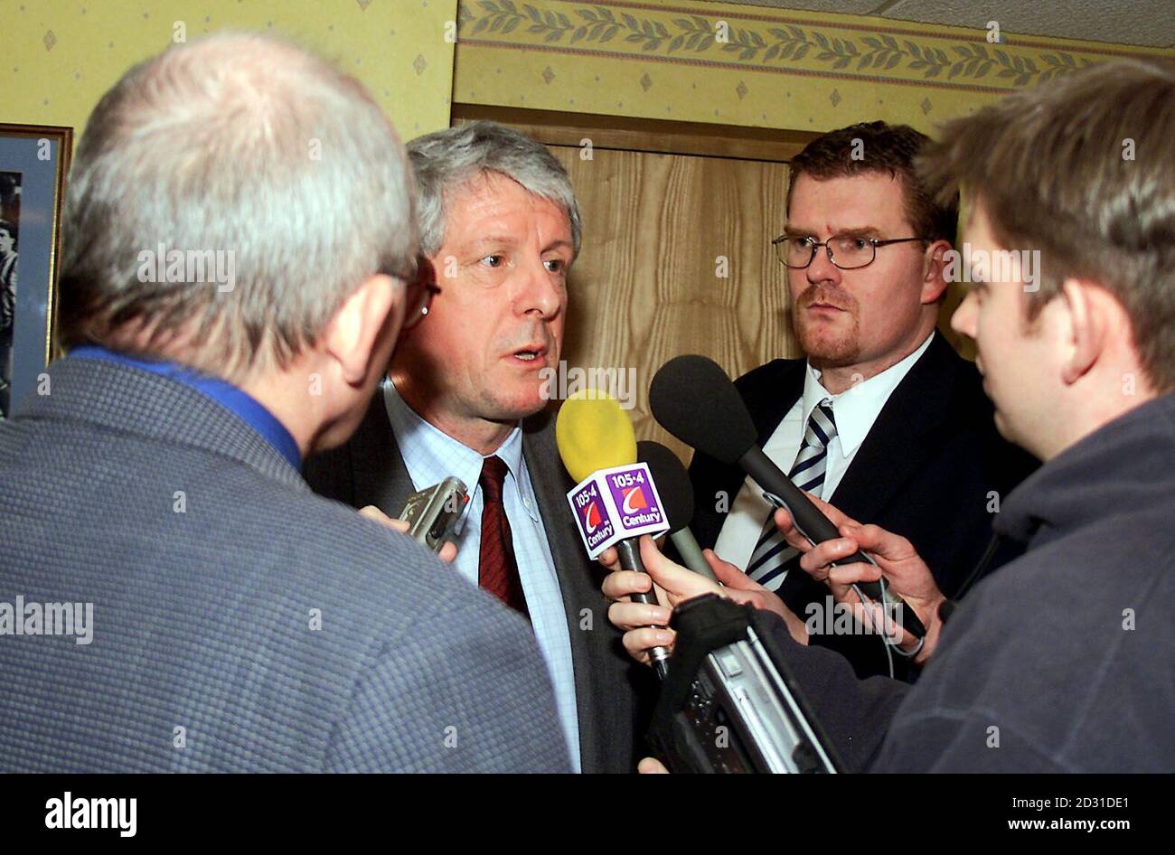 Keith Cooper, (second left) F.I.F.A spokesman speaking at the launch of ...