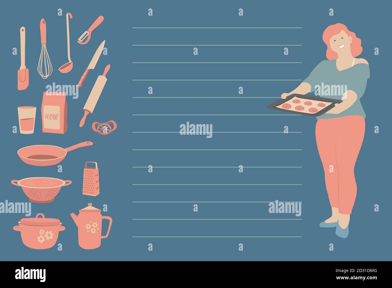 Recipe card. Cookbook blank. Cookbook stickers, cute homemade menu ...