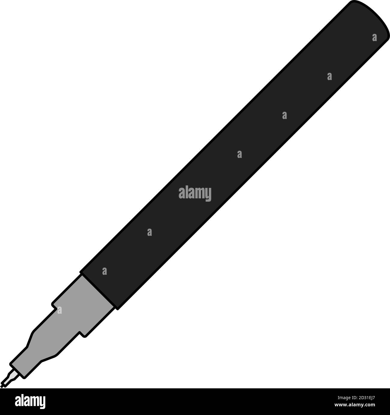 Liner Pen Icon. Editable Outline With Color Fill Design. Vector ...