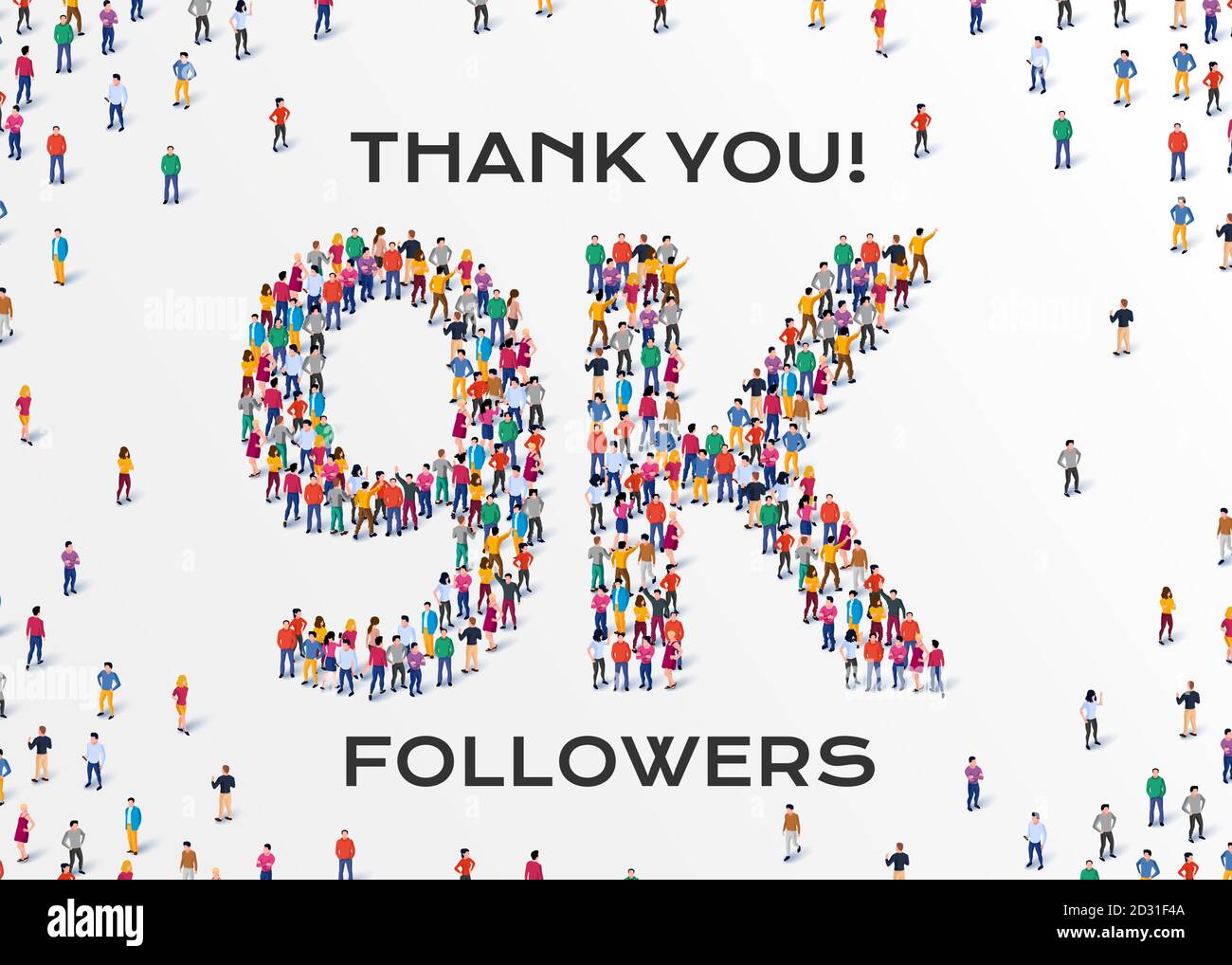 9K Followers. Group of business people are gathered together in the ...