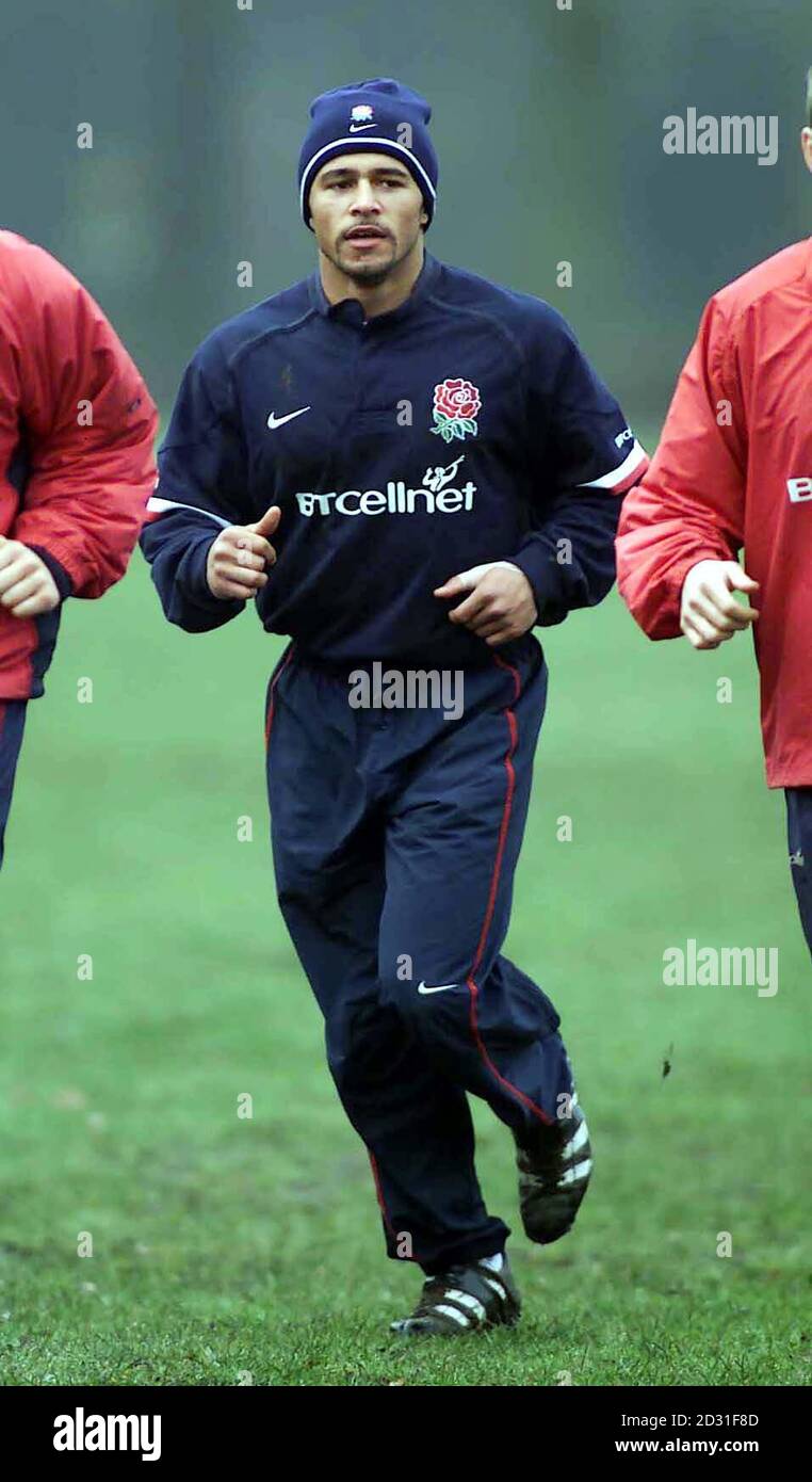 England rugby wing jason robinson in training at sandhurst academy hi ...