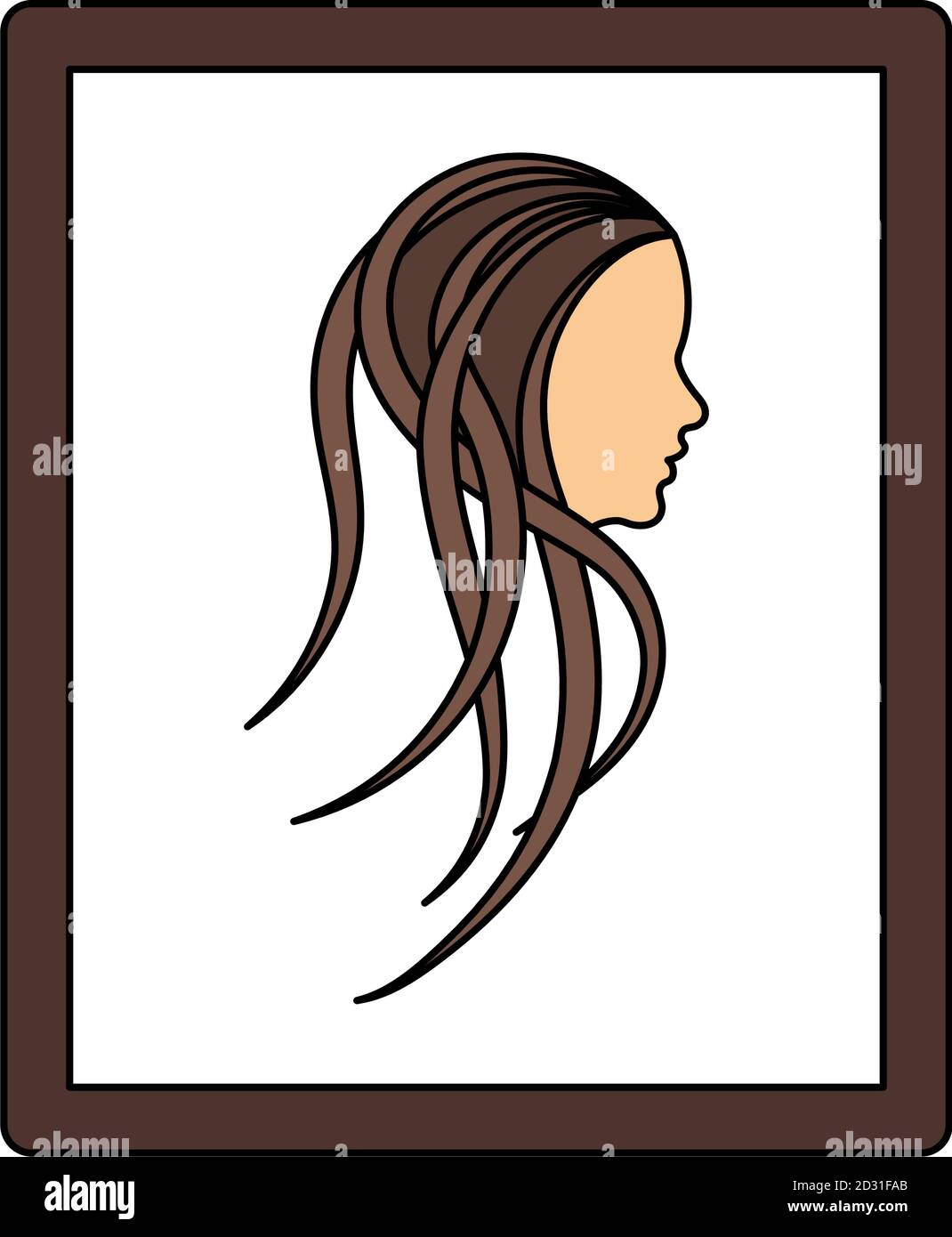 Portrait Art Icon. Editable Outline With Color Fill Design. Vector ...